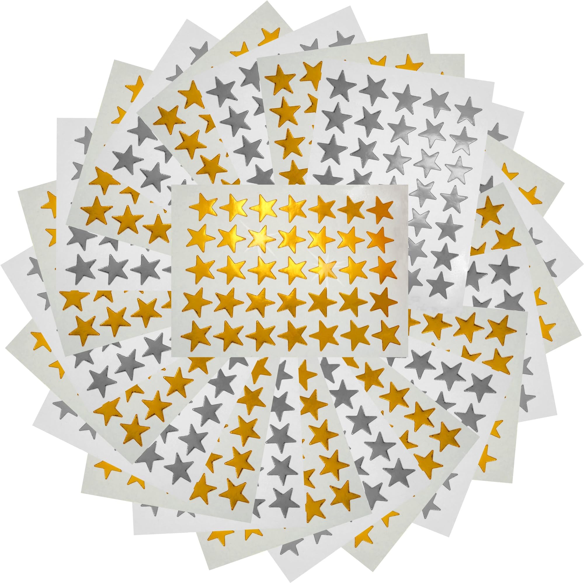 Amazon.com: Gold Star Stickers, 2 Inch Glitter Metallic Foil Star ...