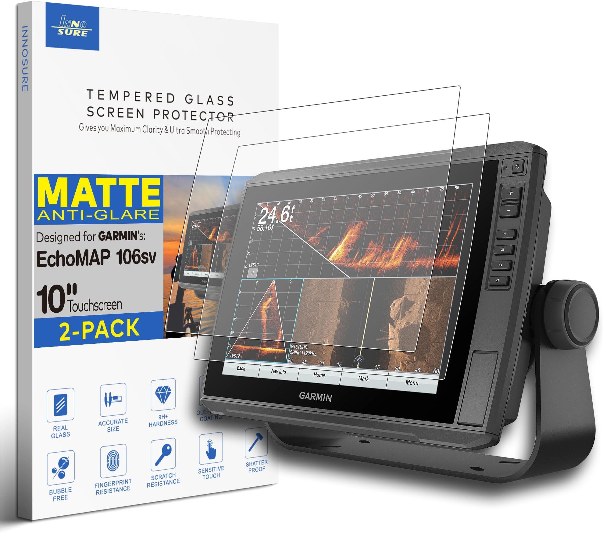 Amazon.com: INNOSURE [2-PACK] Tempered Glass Screen Protector for ...