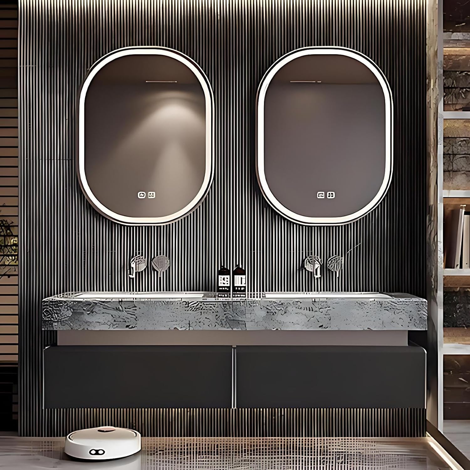 kmnub 96IN Double Bathroom Vanity Sink - Stylish Floating Bathroom ...