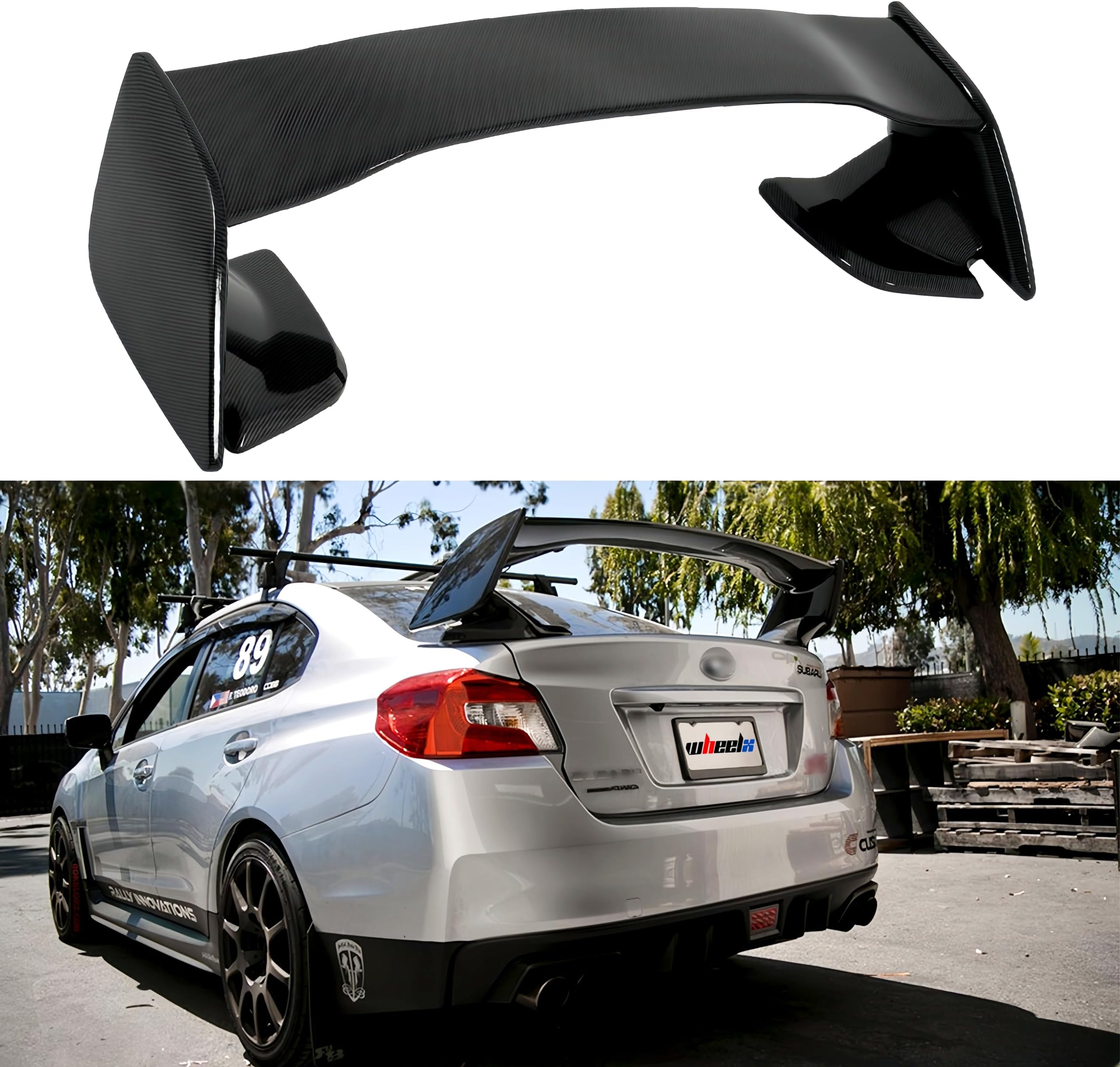 Amazon.com: EPARTS 1 Piece Carbon Fiber Rear Spoiler Wing Trunk Lid ...