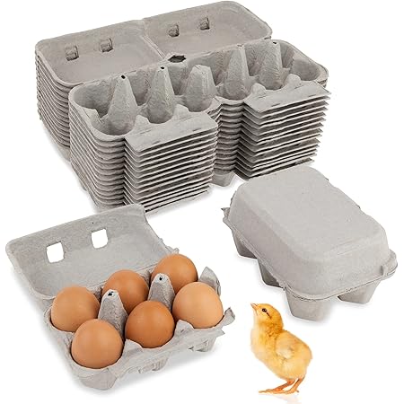 Amazon.com: Cornucopia Half Dozen Egg Cartons (30-Pack); Split Apart ...