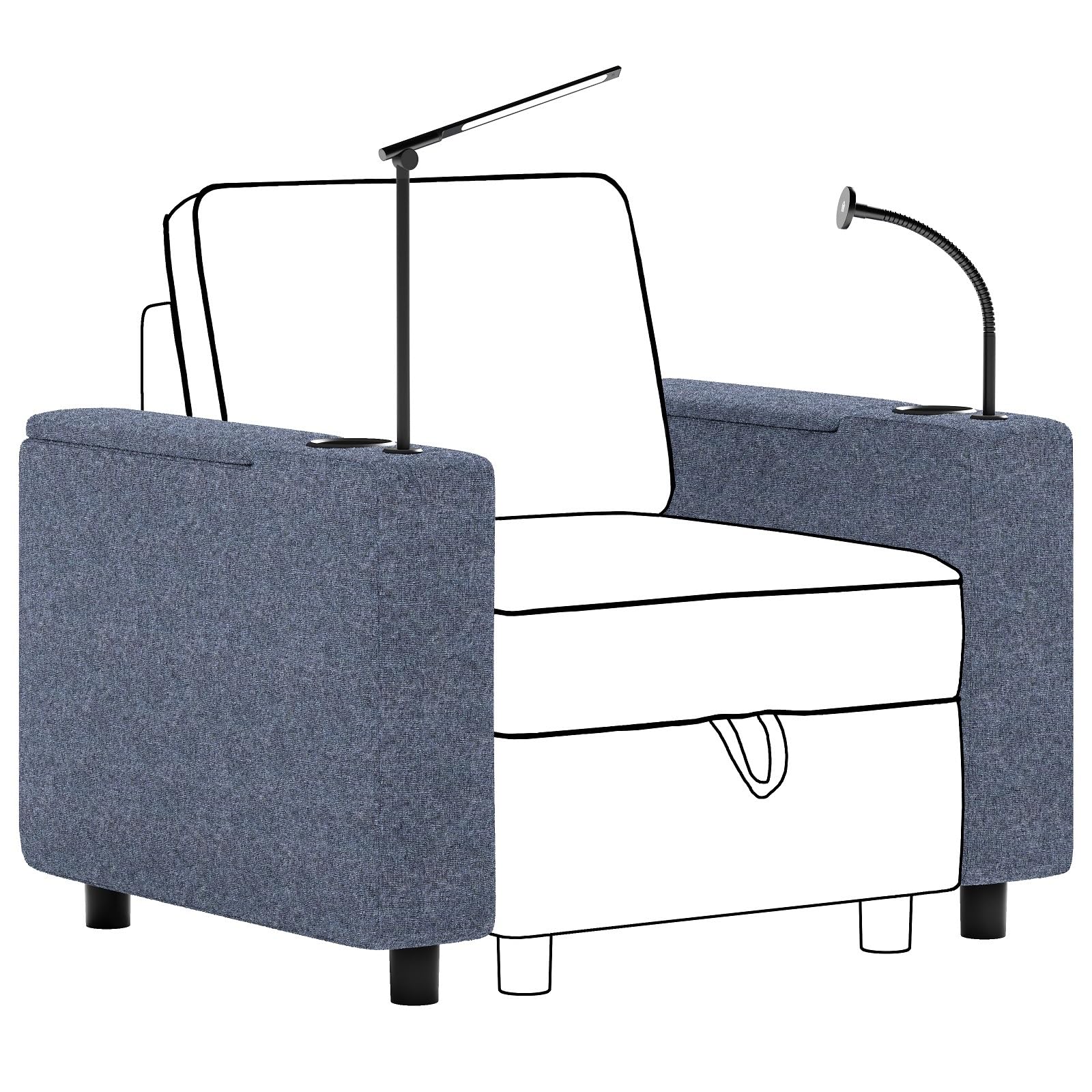 Amazon.com: beyond SMART Armrest Module for Modular Sectional Sofa ...