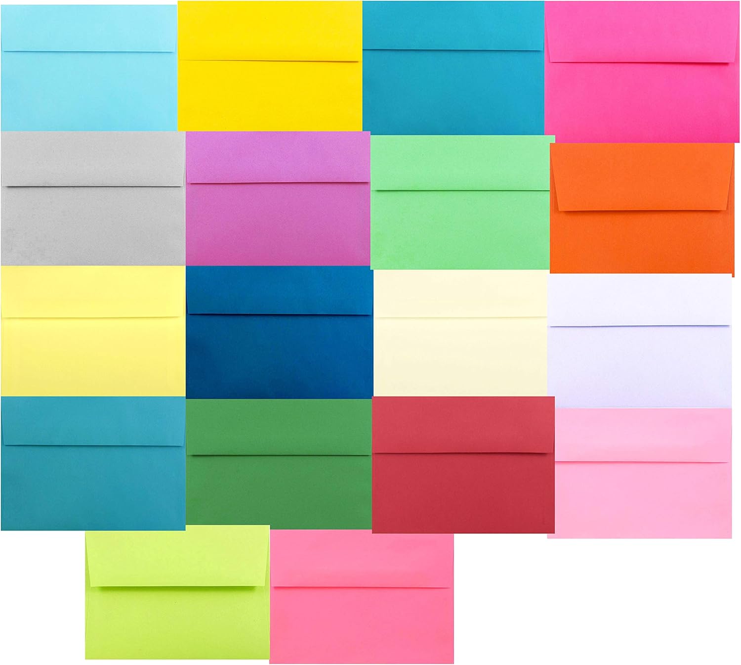 Amazon.com : Assorted Multi Colors 25 Pack A7 Envelopes 5-1/4 x 7-1/4 ...