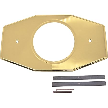 Westbrass One-Hole Remodel Plate for Moen and Delta, Polished Brass ...