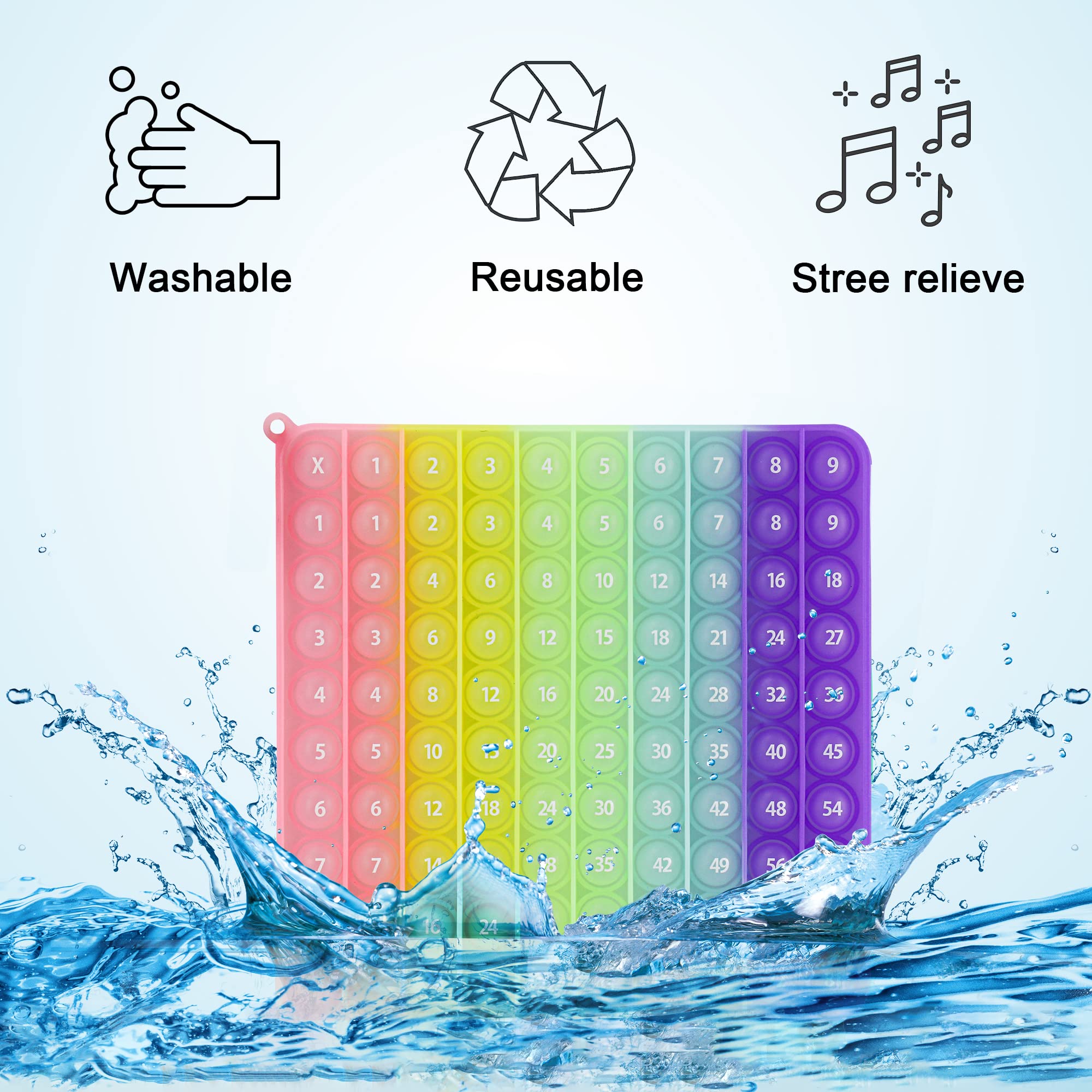 Snapklik.com : Multiplication Table Chart Square Pop Fidget Toys ...