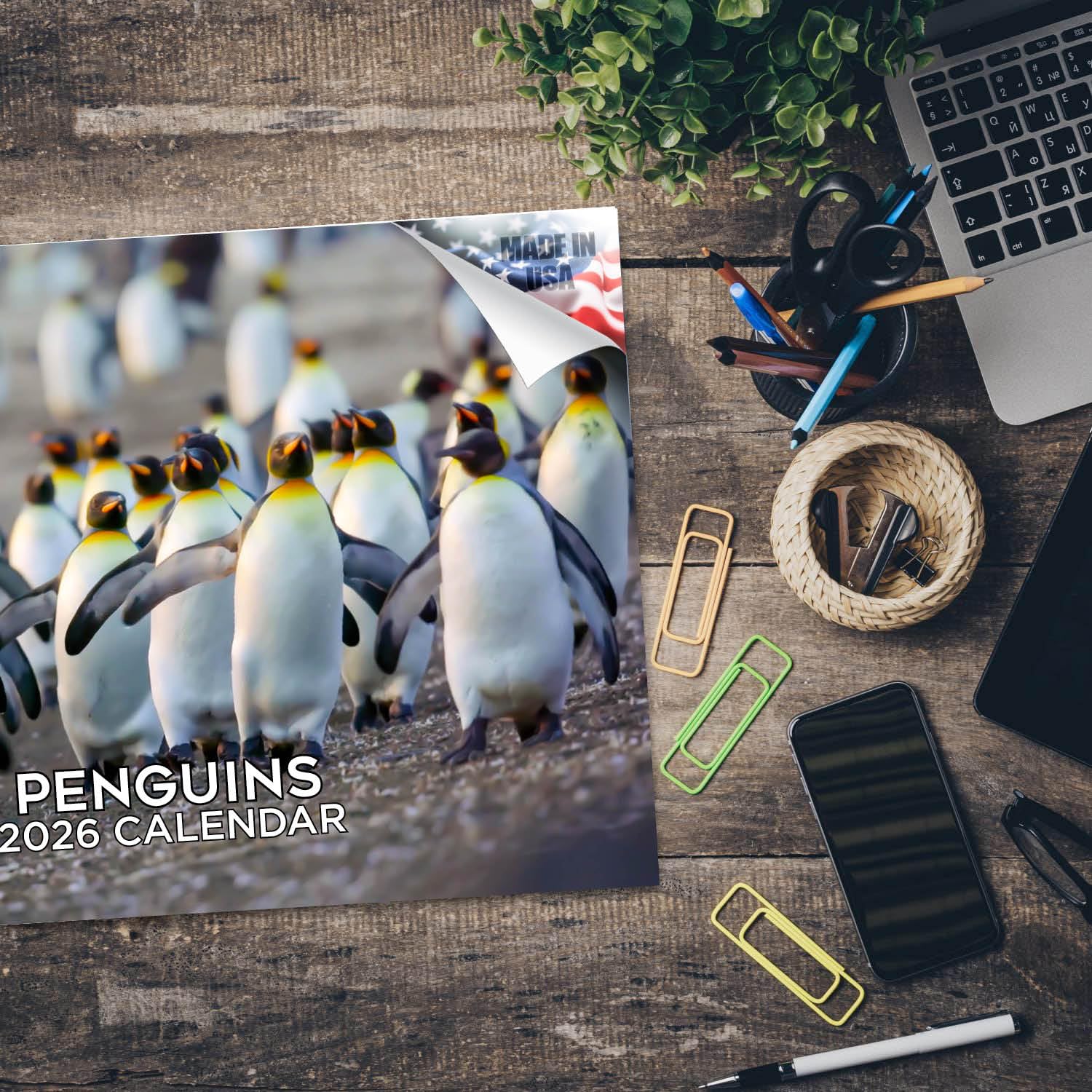 Snapklik.com : 2025 2026 Penguin Calendar - Cute Wildlife Sealife ...