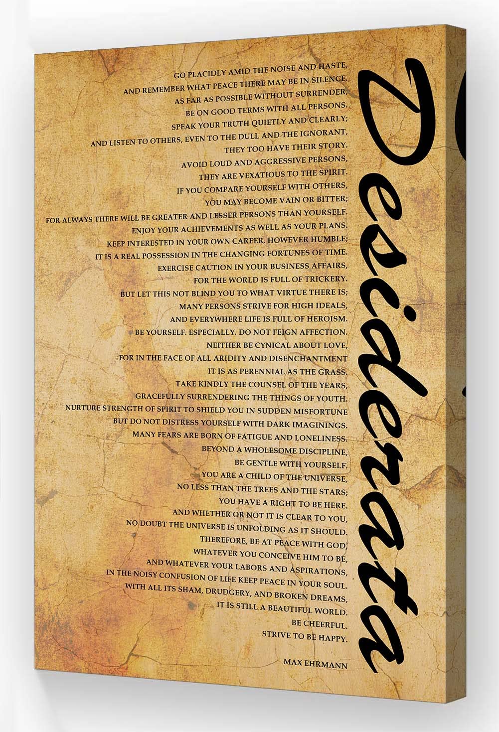 Desiderata Poem Framed Quotes Wall Art Inspirational Posters Canvas ...