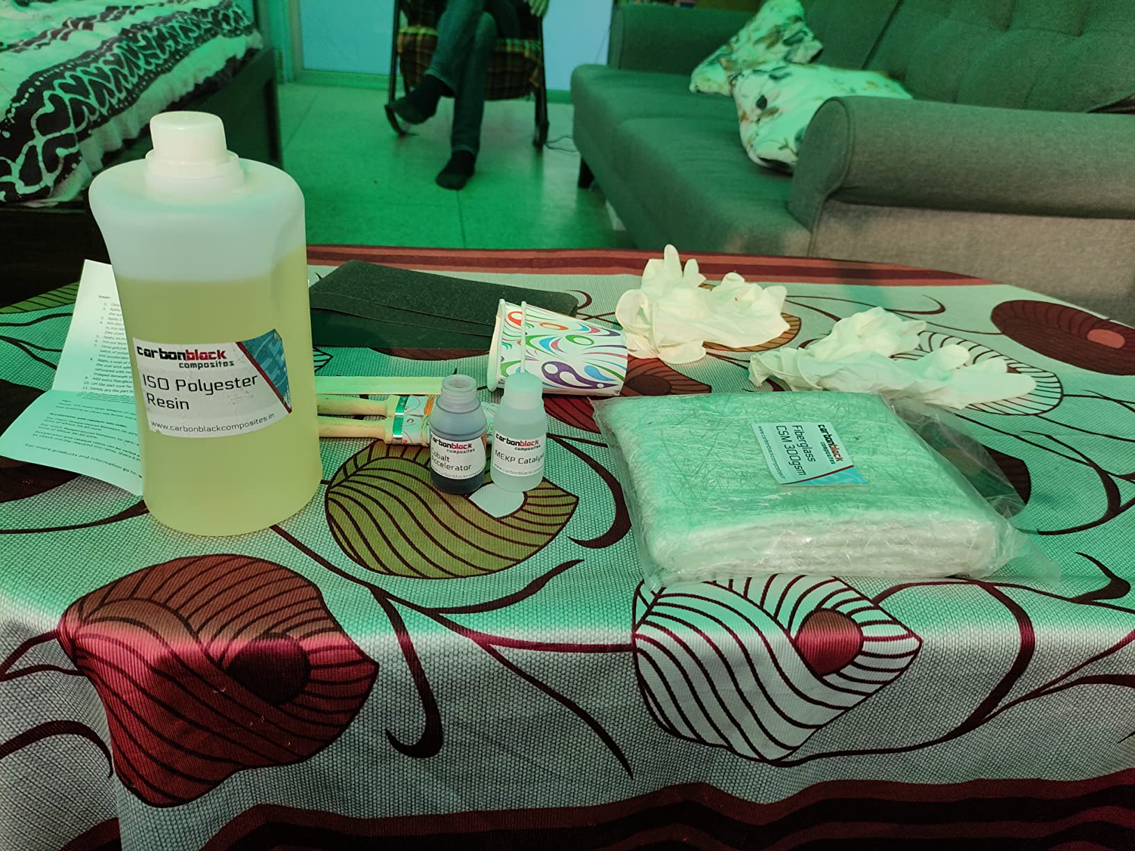 Carbonblack Composites | Fiberglass Repair Kit | Polyester Resin |1kg ...