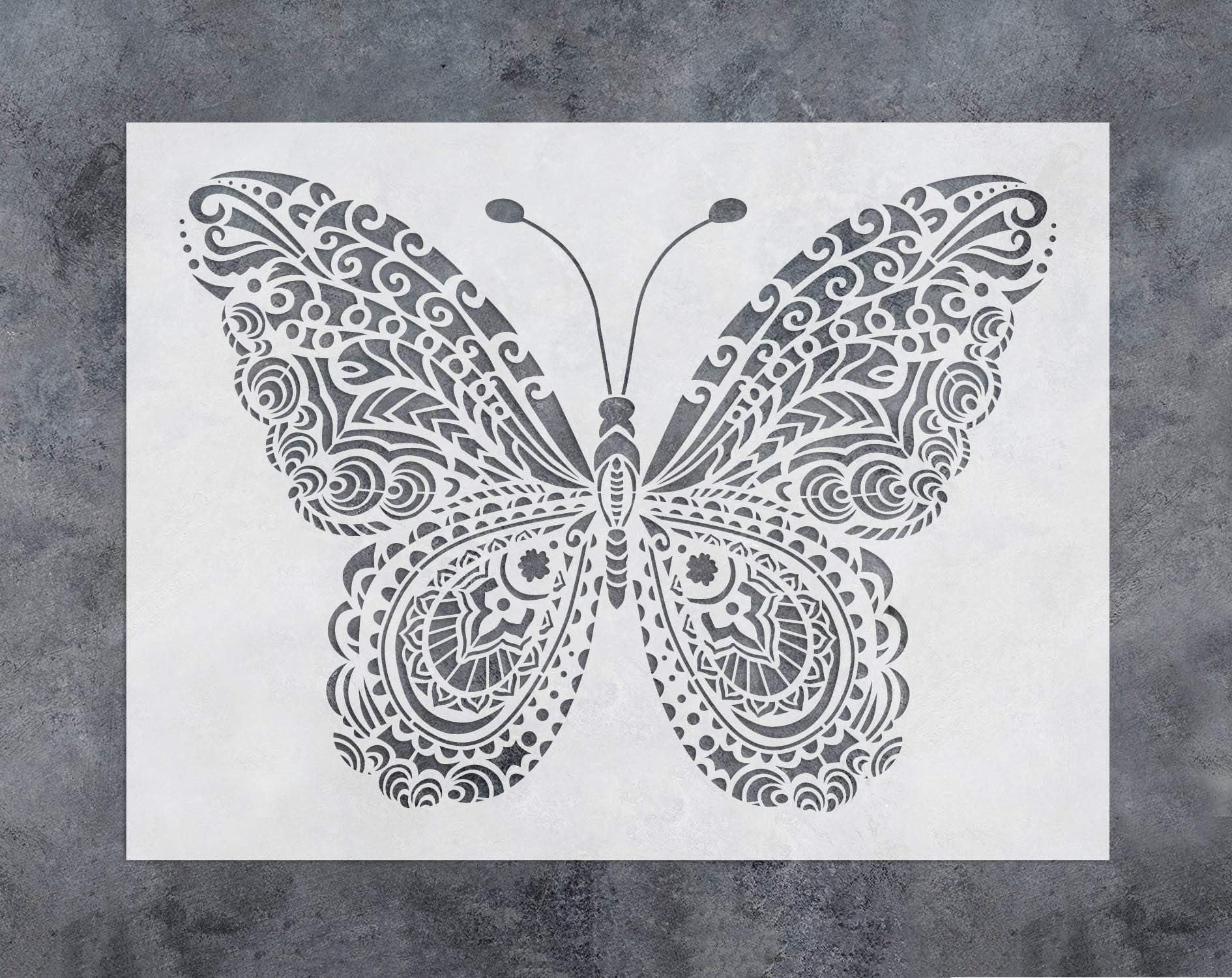 CraftStar Butterfly Stencil - Butterfly Stencil Set - A4 Stencil Sheet ...