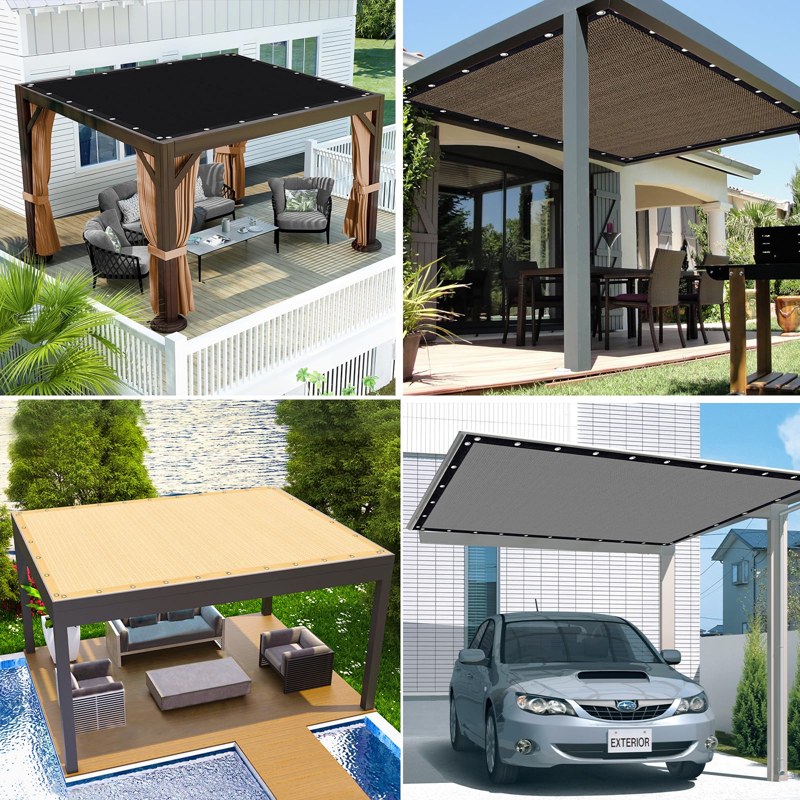 Snapklik.com : KANAGAWA 90% Sun Shade Cloth 6X11 Custom Sizes Outdoor ...