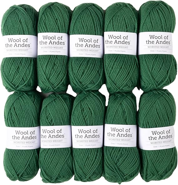 Amazon.com: Knit Picks Wool of The Andes Worsted Weight Green 100% Wool ...