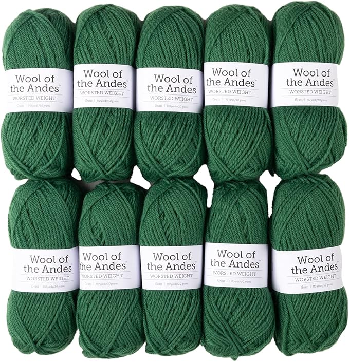 Amazon.com: Knit Picks Wool of The Andes Yarn Pack - 10 Skeins of Green ...
