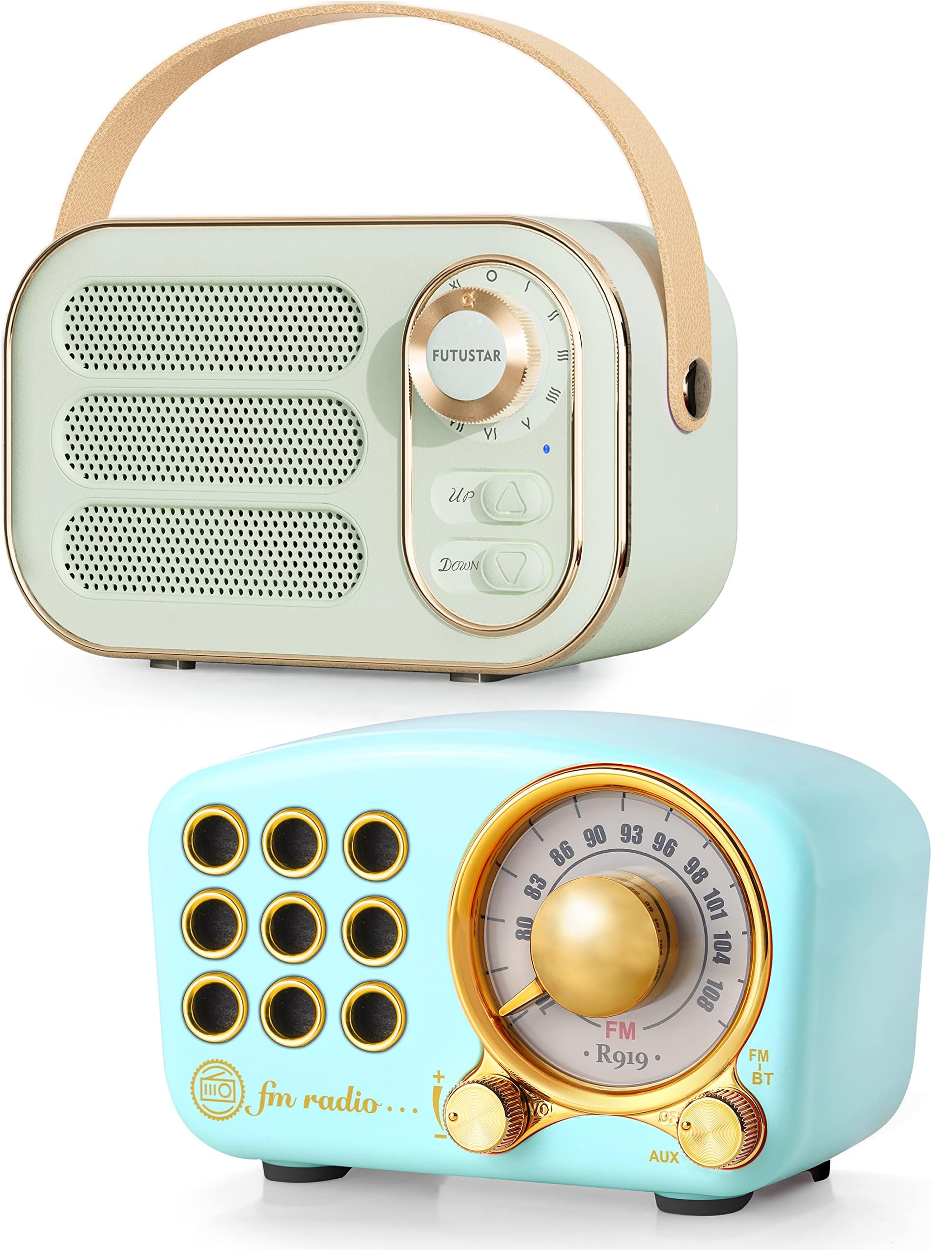 Amazon.com: Retro Bluetooth Speaker, Vintage Radio-Greadio FM Radio ...