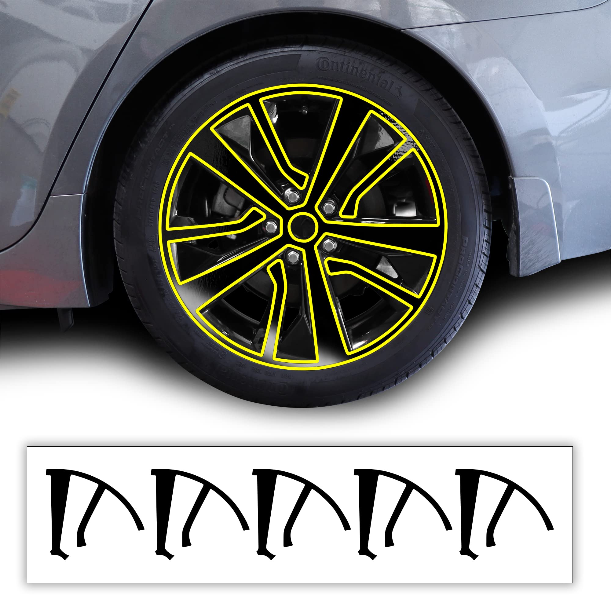 Amazon.com: BOGAR TECH DESIGNS Wheel Rim Chrome Delete Sticker Decal ...