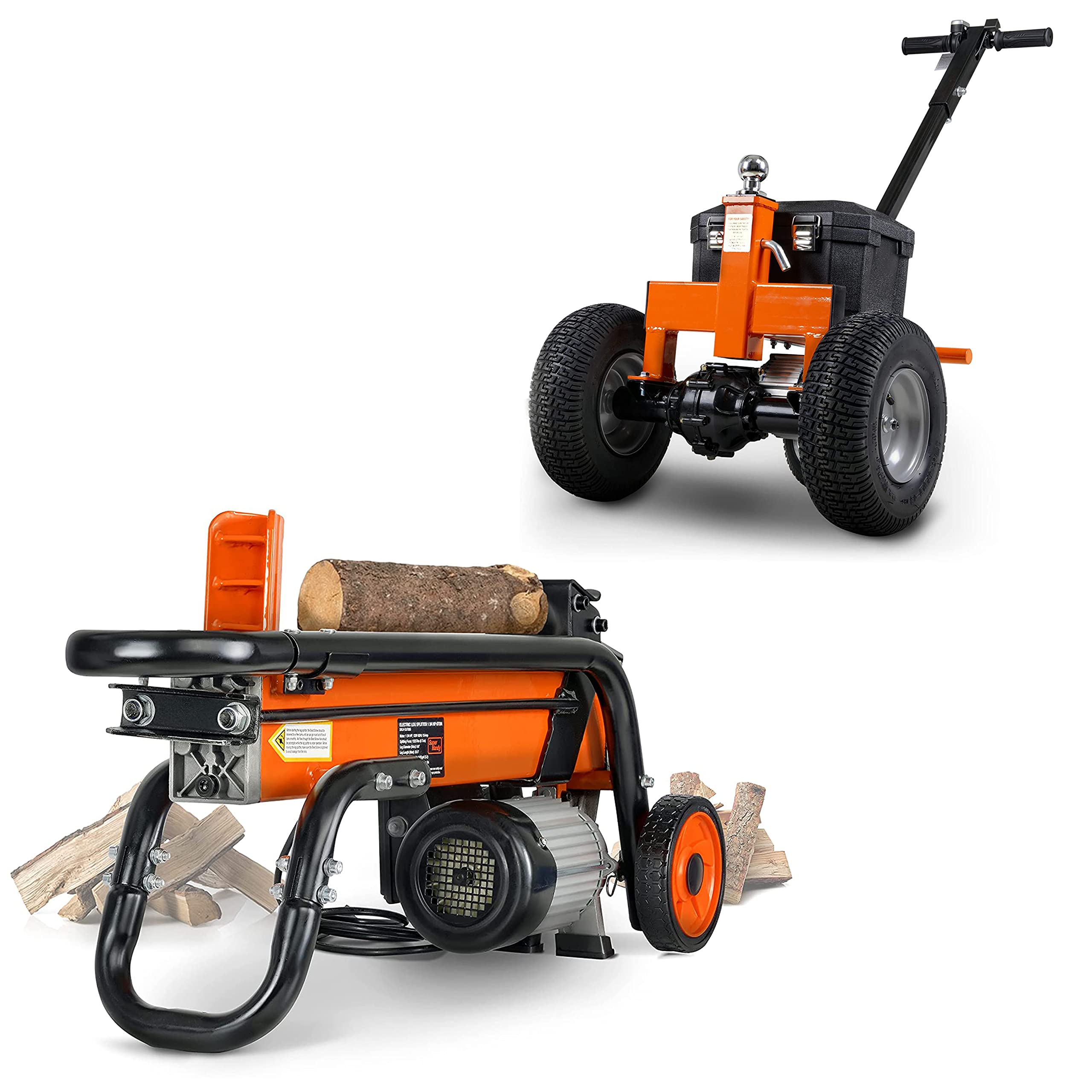 Buy SuperHandy Log Splitter Electric Portable 6 Ton Ram System 1-3/4eHP ...