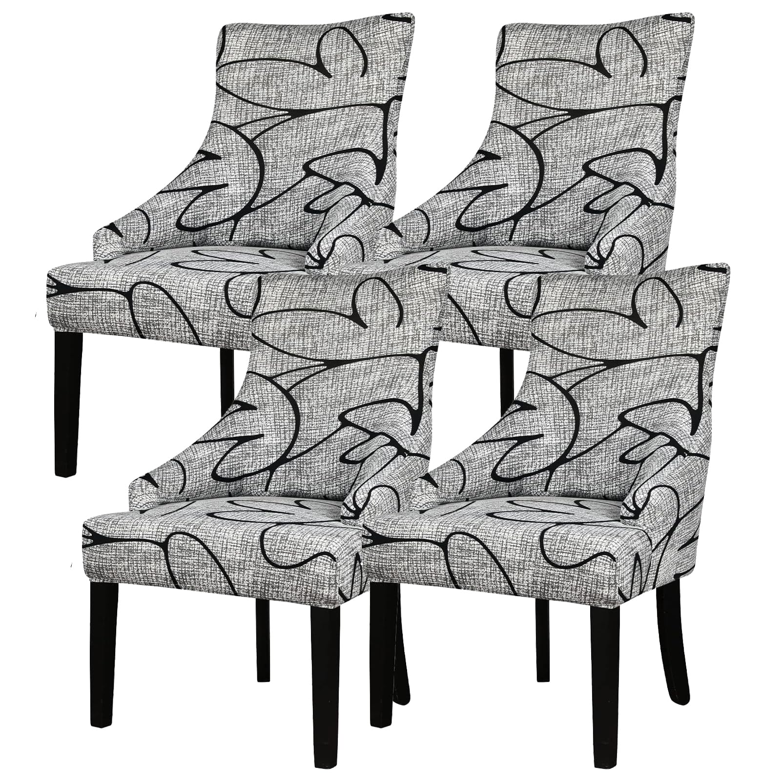 Amazon.com: Lellen Wingback Chair Slipcovers with Pattern Stretch Wing ...