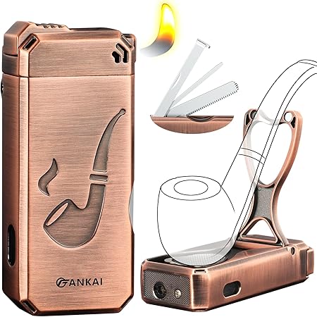 Amazon.com: FANKAI Pipe Lighter, Built-in Stand, 3 in 1 Cleaner Tools ...