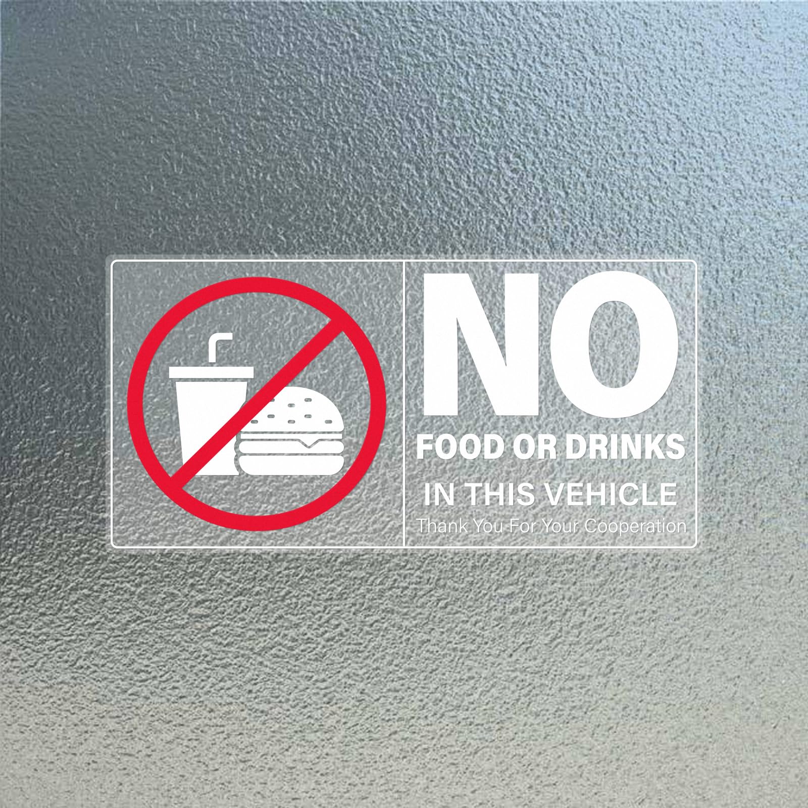 Amazon.com: YIKIADA No Food Or Drinks in This Vehicle Sticker 4×2 ...