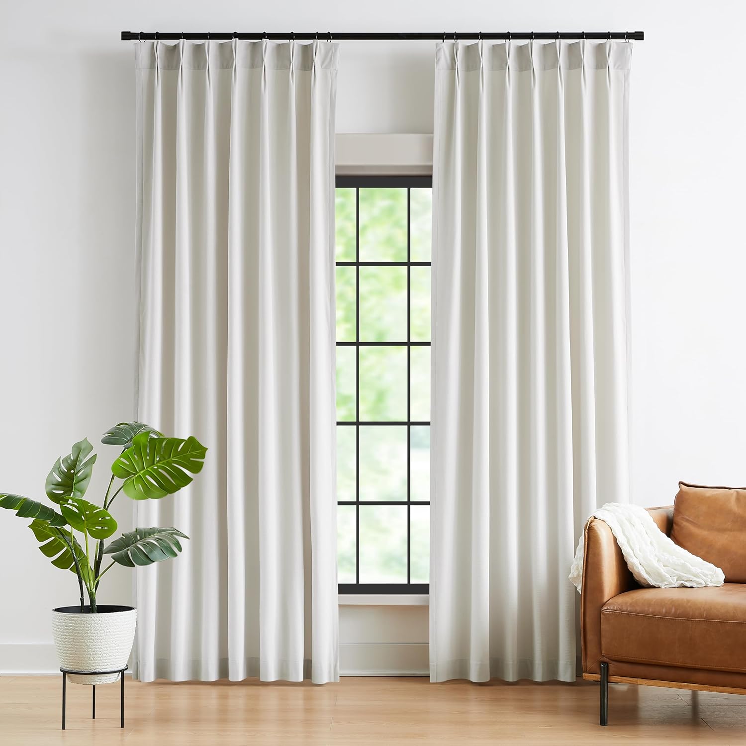 Amazon.com: Kayne Studio Pinch Pleated Velvet Curtains 108 Inch Long,60 ...