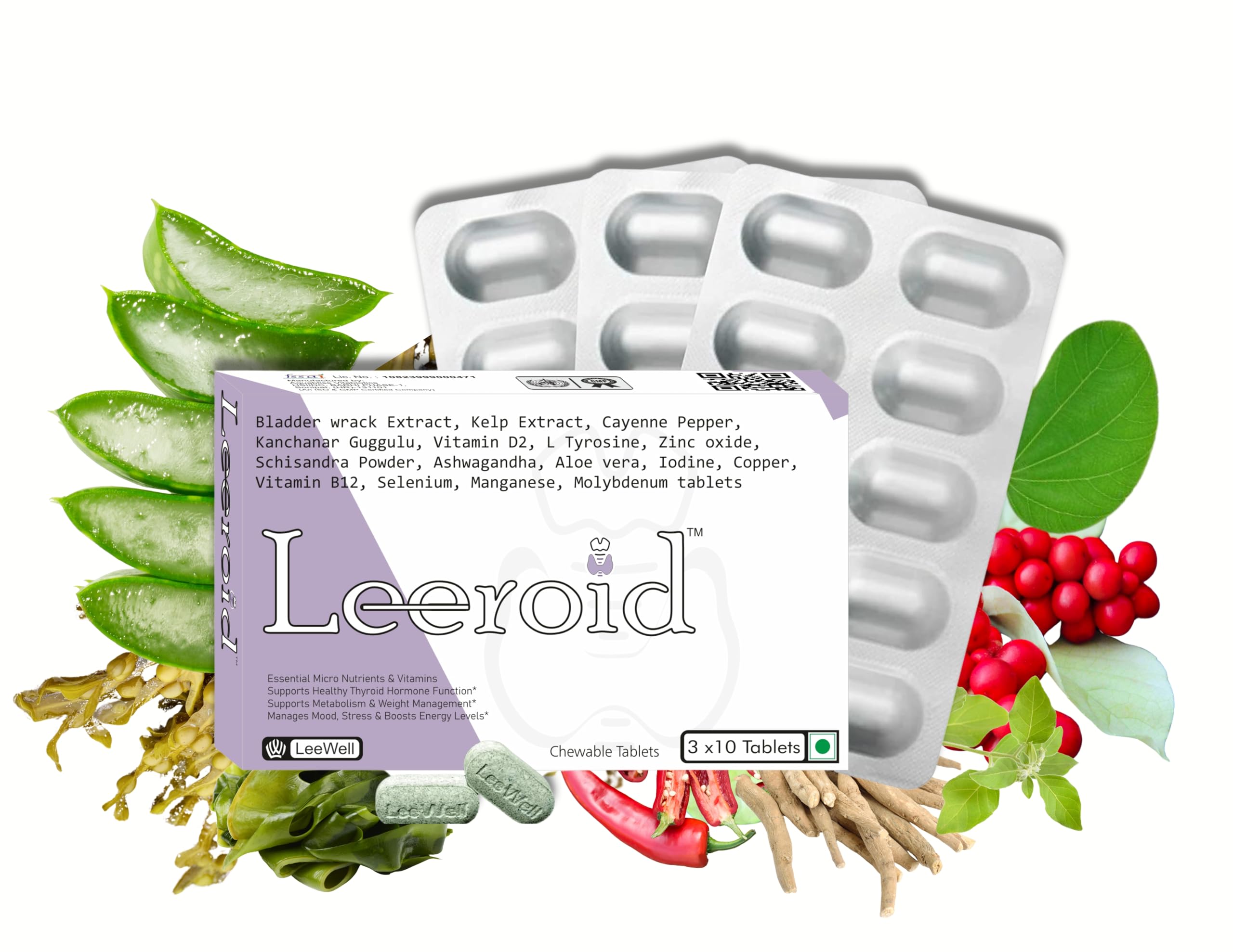 Buy Leeroid Thyroid Supplement | Support Hormonal Balance, sm, Energy ...