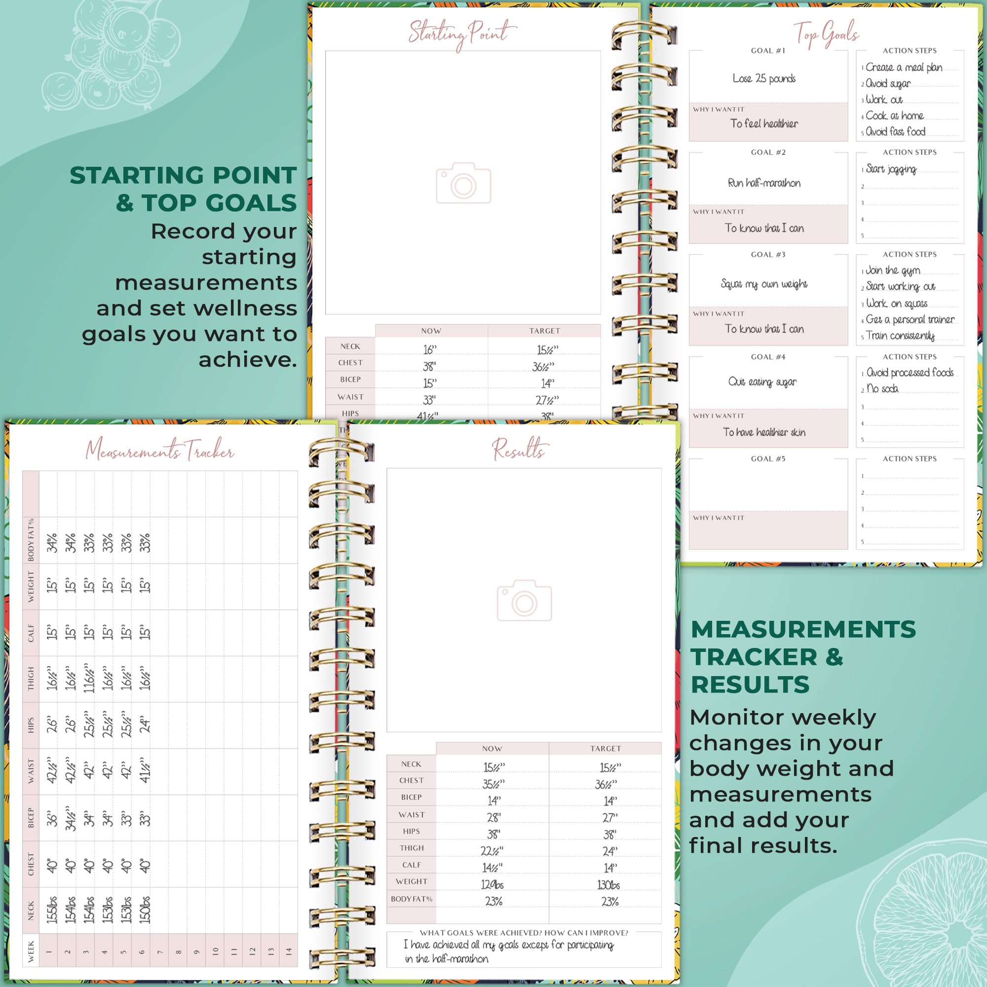 Snapklik.com : PLANBERRY Pocket Food Journal Premium Nutrition Planner ...