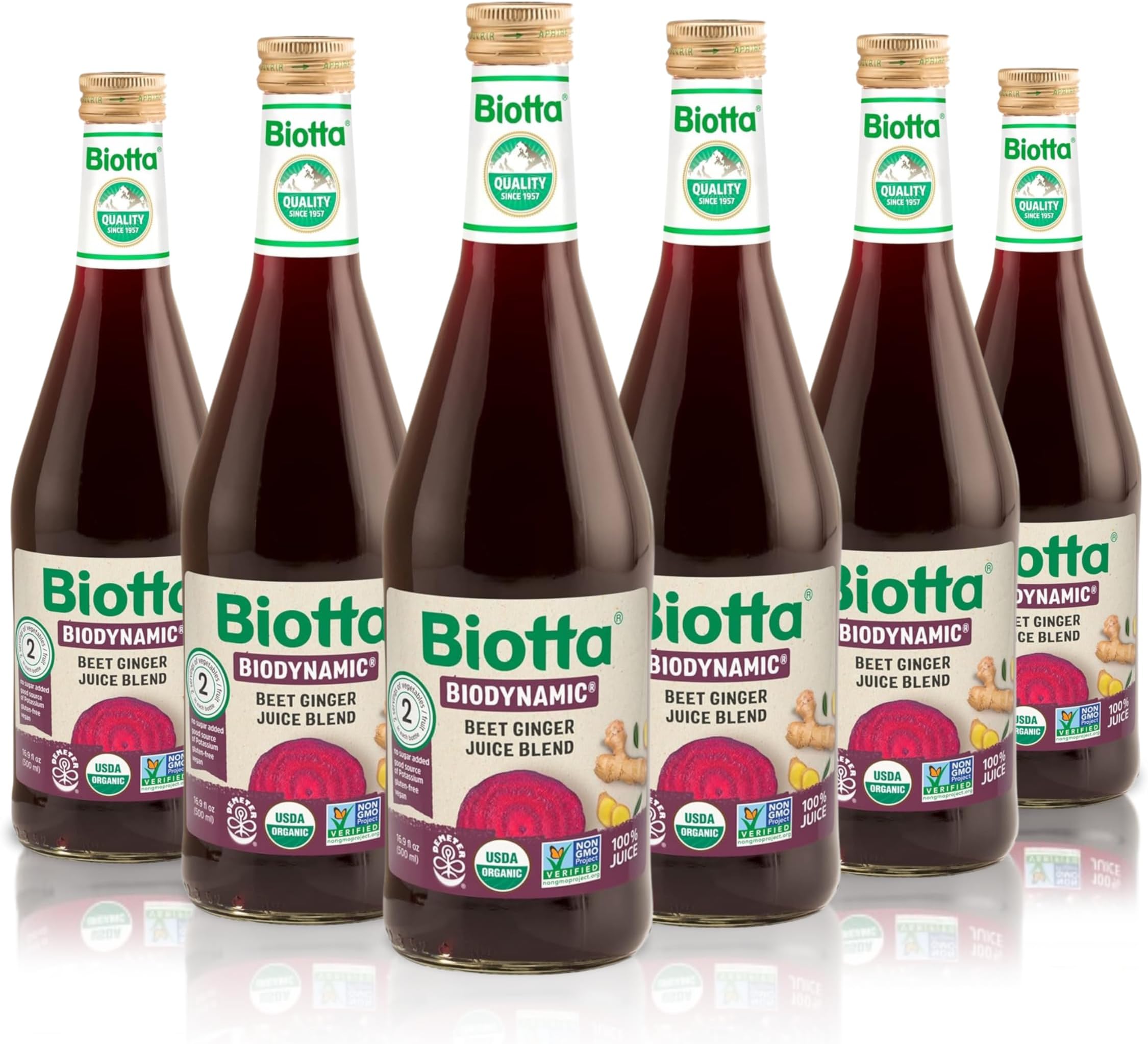 Amazon.com : Biotta Biodynamic Beet Ginger Juice - Demeter Certified ...
