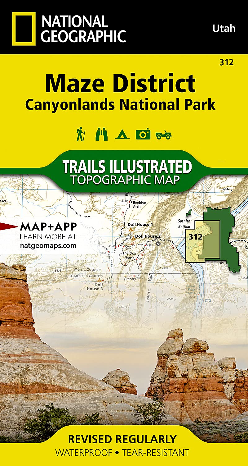 Canyonlands National Park: Maze Map: Trails Illustrated National Parks ...