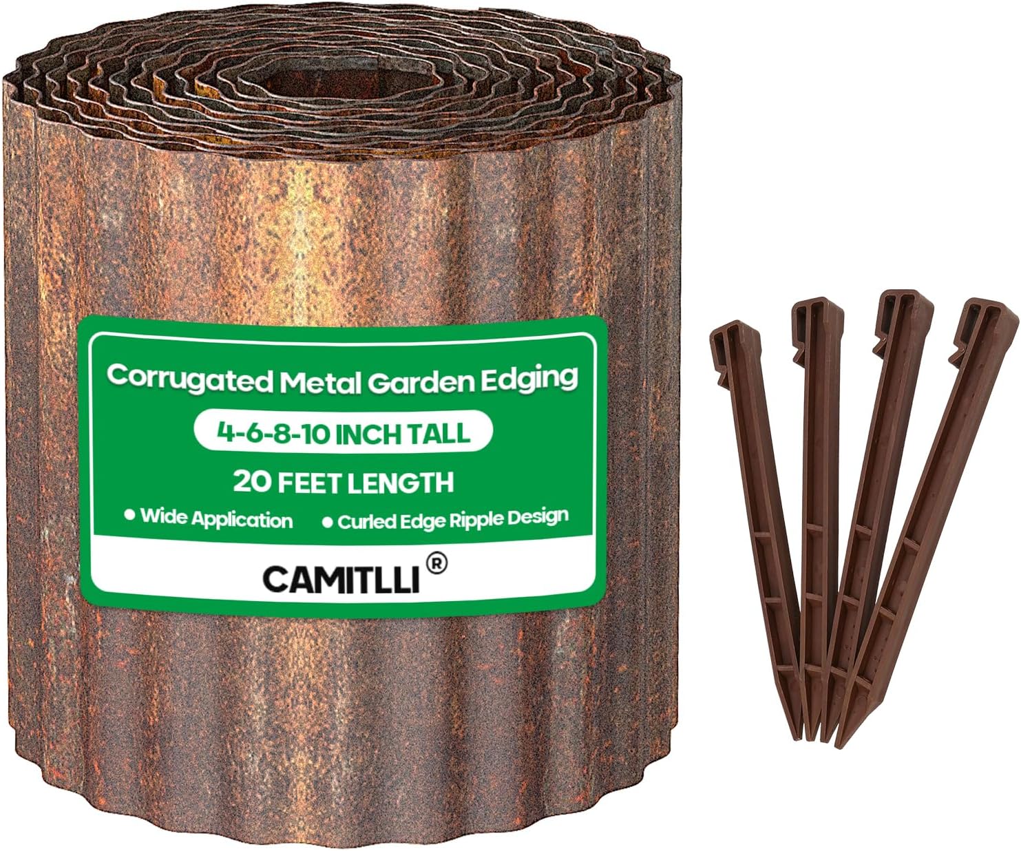 Amazon.com : Camitlli Garden Edging Border, Sturdy Landscape Edging ...