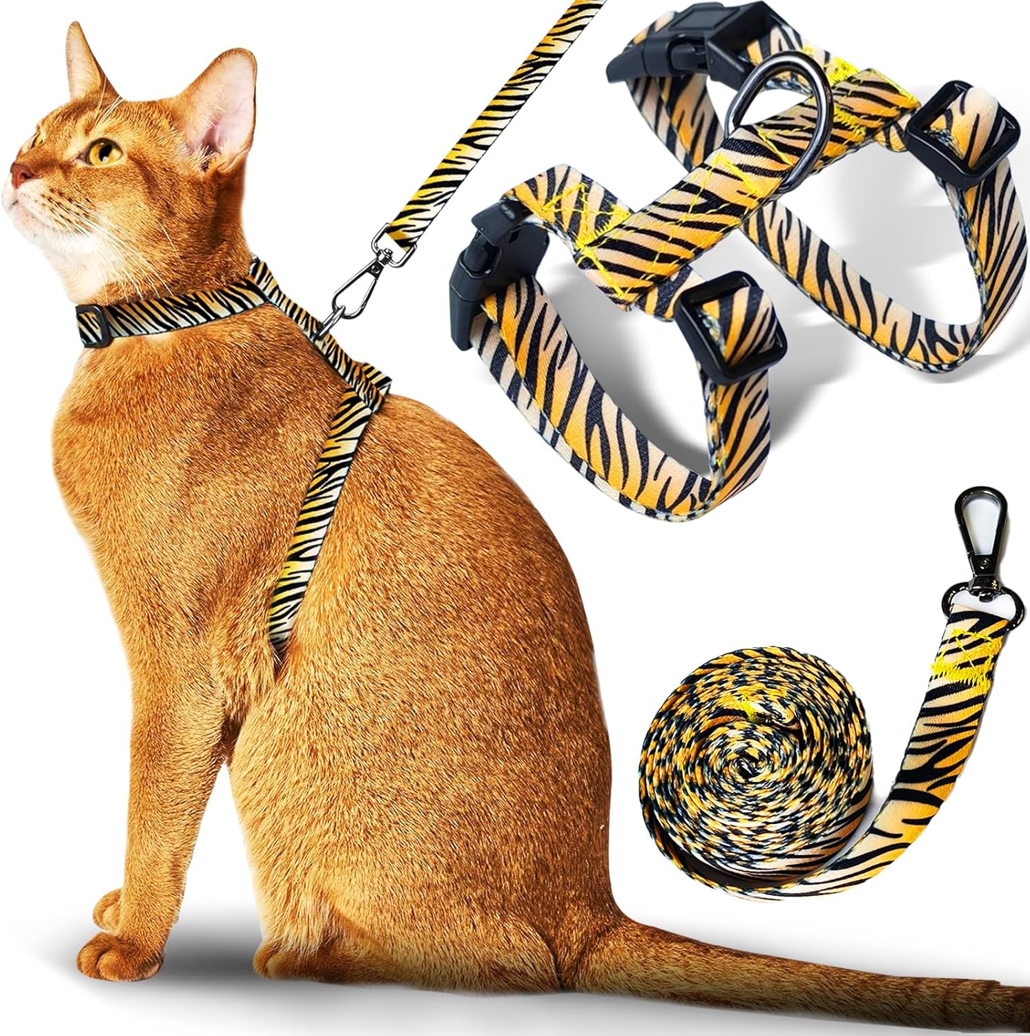 Amazon.com : WaggyTech Cat Harness and Leash Escape Proof, Adjustable ...