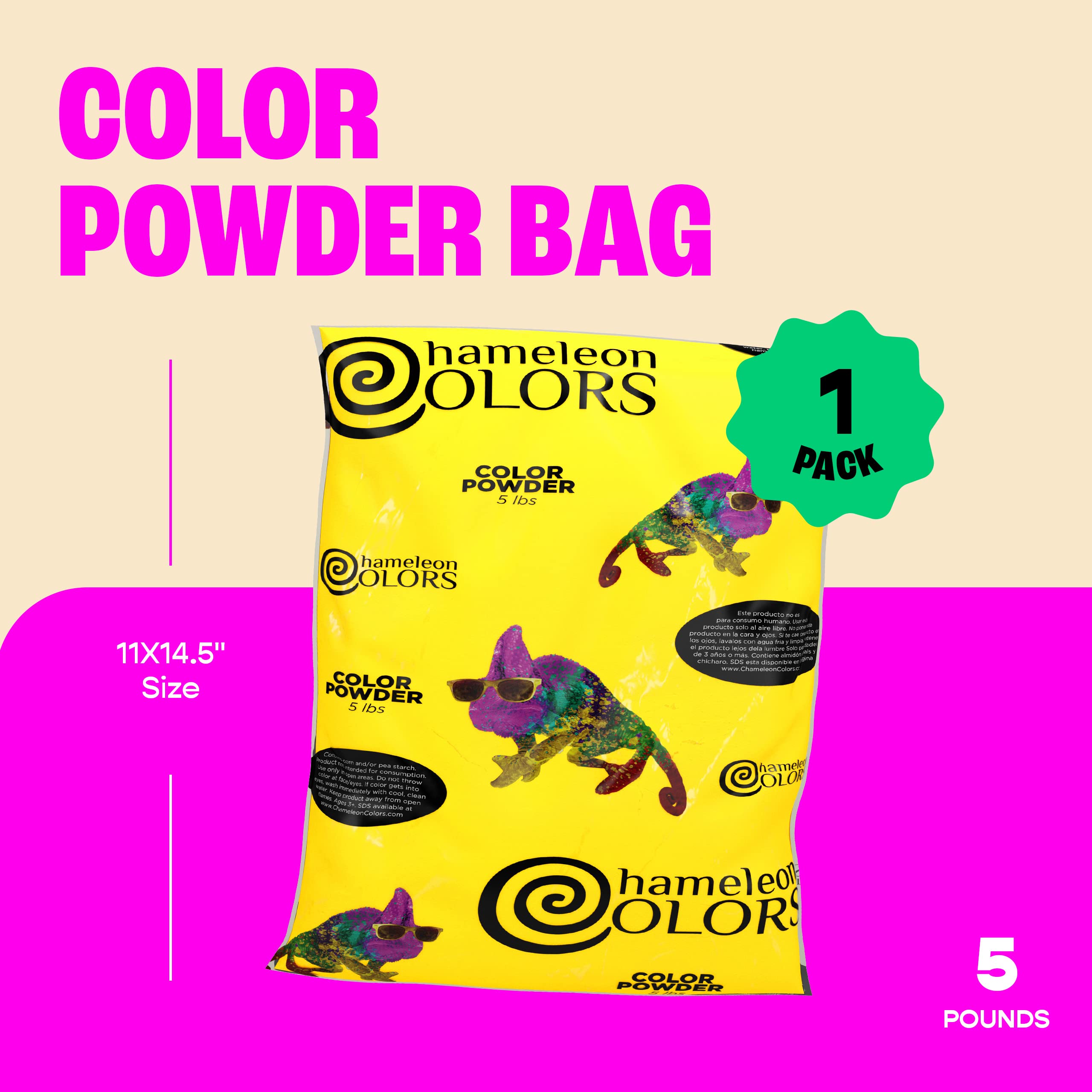 Chameleon Colors 5 lb. Color Powder - 1 Pack - Vibrant Yellow Color ...