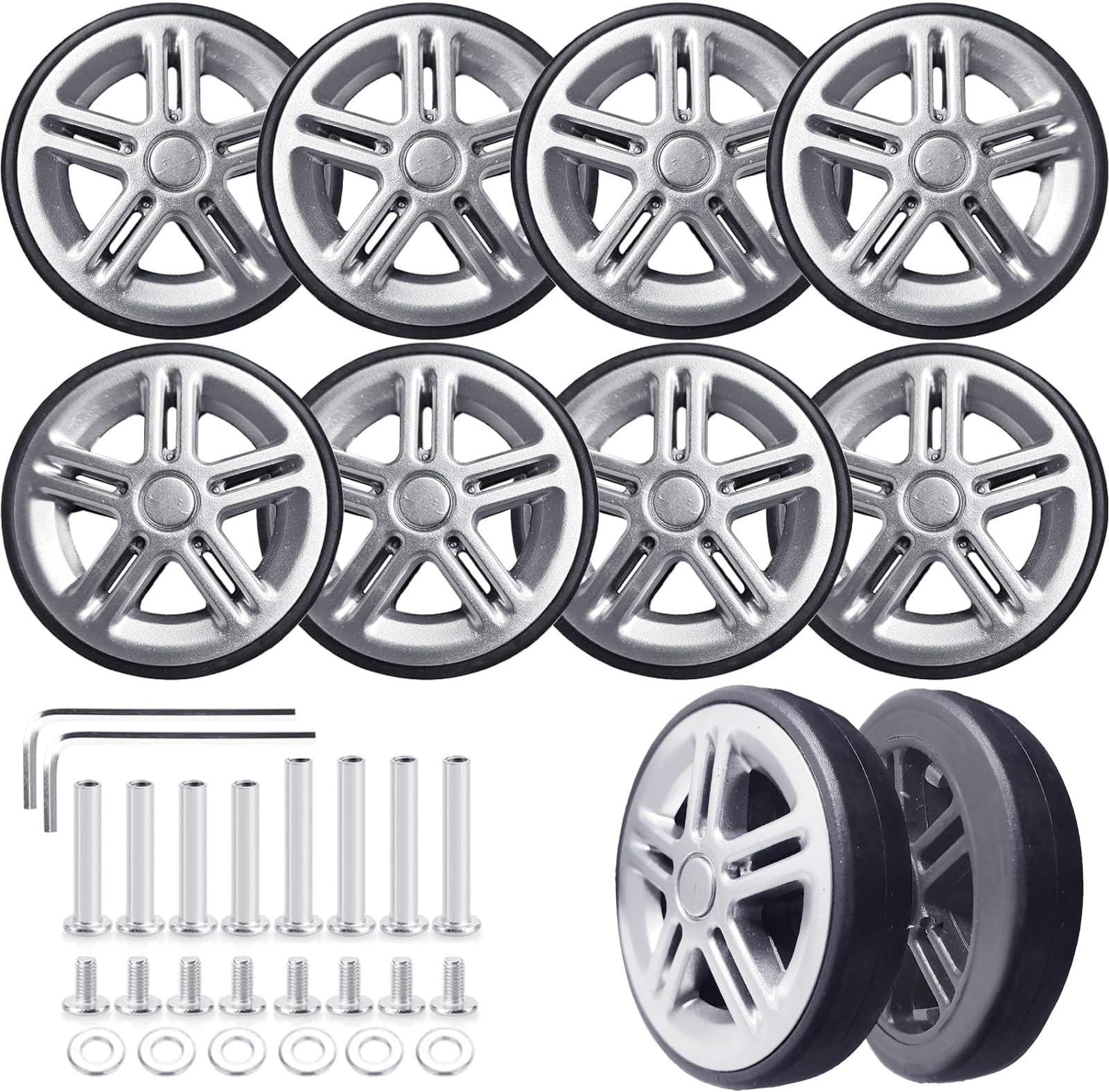 Amazon.com: Luggage Suitcase Replacement Wheels 55mm Wear-Resistant ...