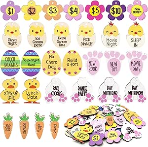 Amazon.com: Medoore 30Pcs Easter Reward Tokens Easter Egg Tokens Easter ...