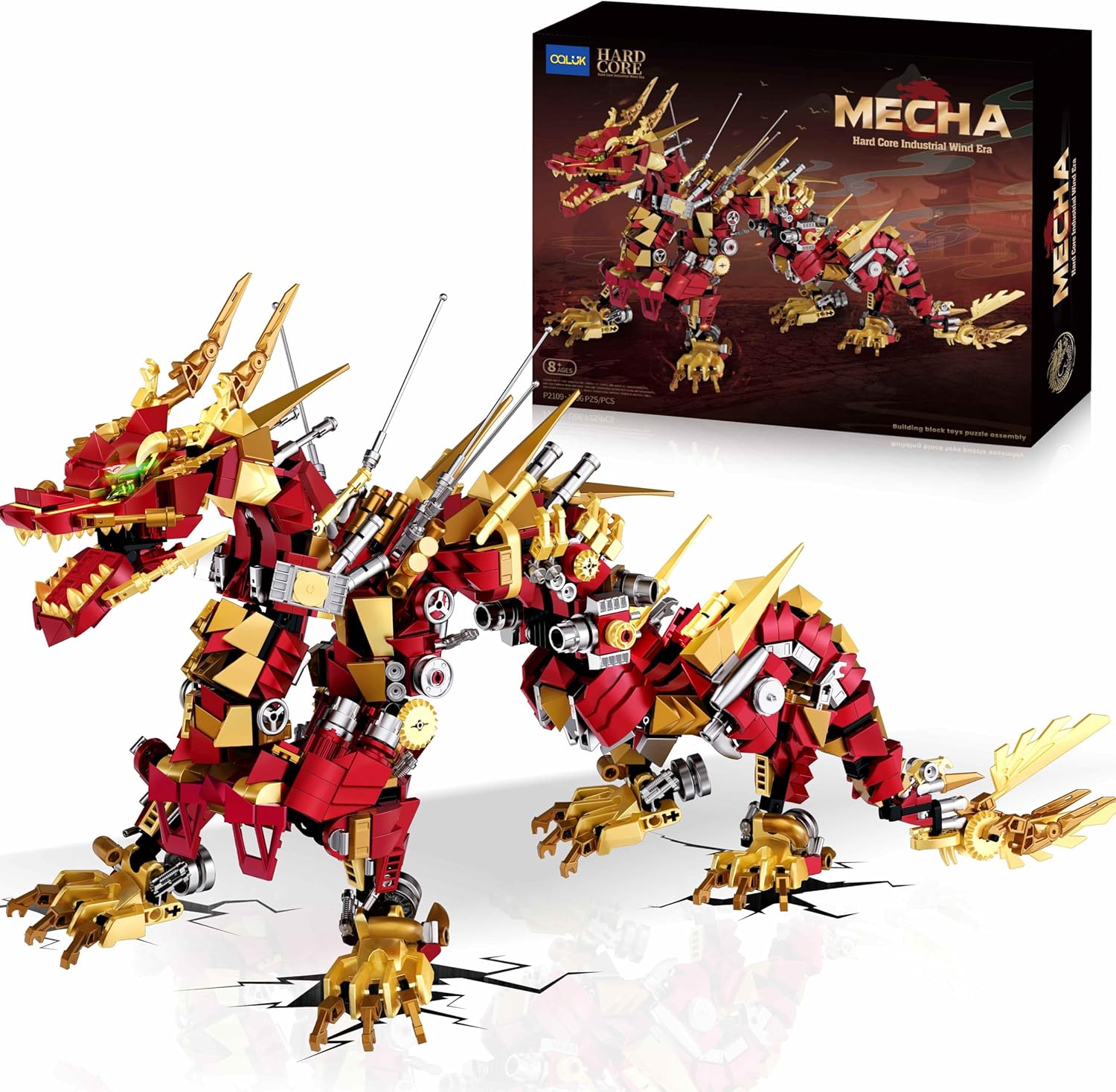 Amazon.com: Oqluk Dragon Building Toy Kit, Mechanical Metallic Dragon ...