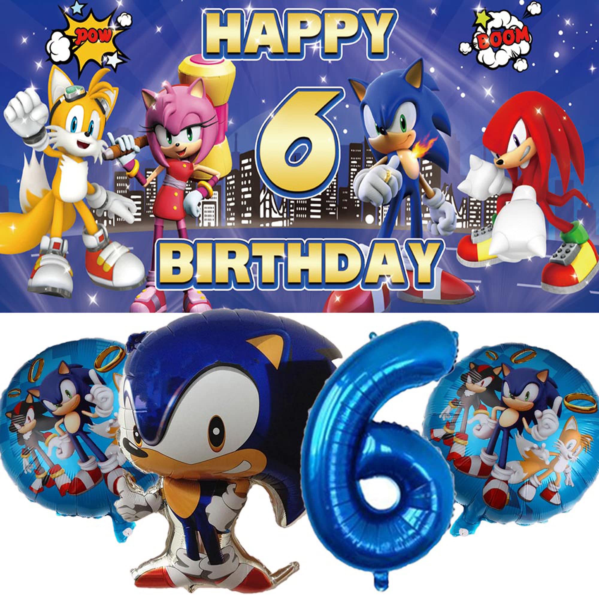 Sonic 6th Party Supplies Sonic The Hedgehog 6 Sixth Six | Desertcart KUWAIT