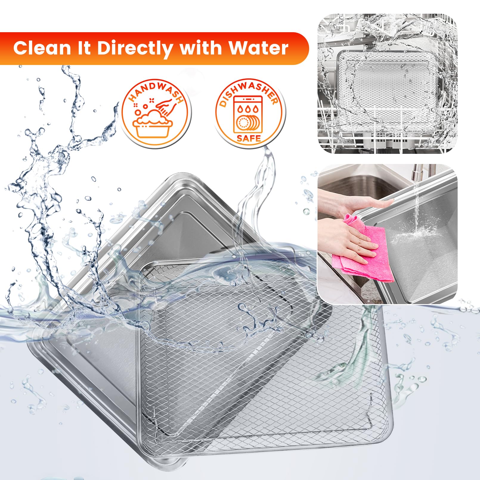 Snapklik.com : Air Fryer Tray Replacement For Cuisinart TOA-28 AFR-25 Toaster Air Fryer ...