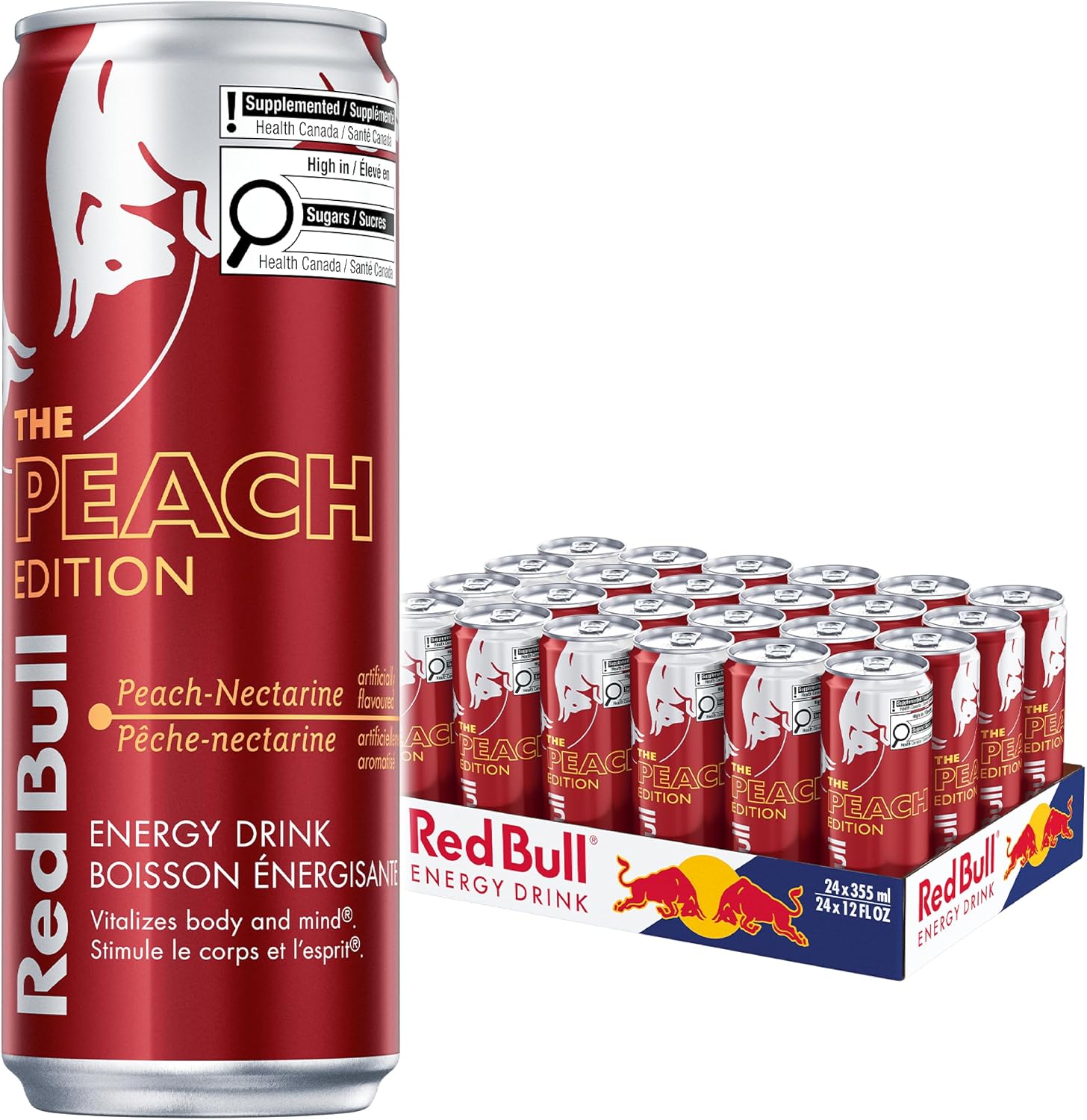 Red Bull Peach-Nectarine Energy Drink 24-Pack 355ml Cans