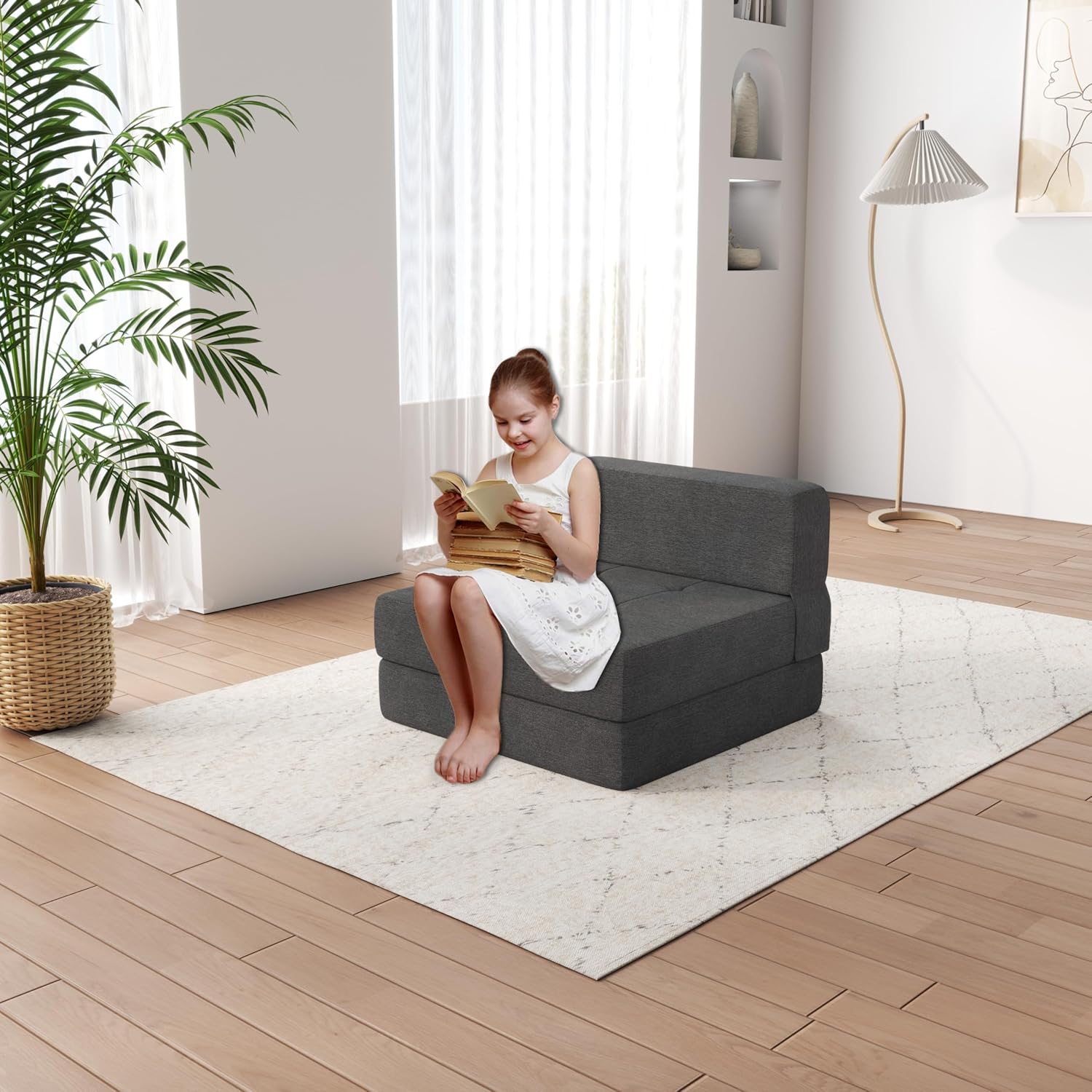 ZeeFu Sofá cama plegable, futón de espuma viscoelástica, sofá cama ...