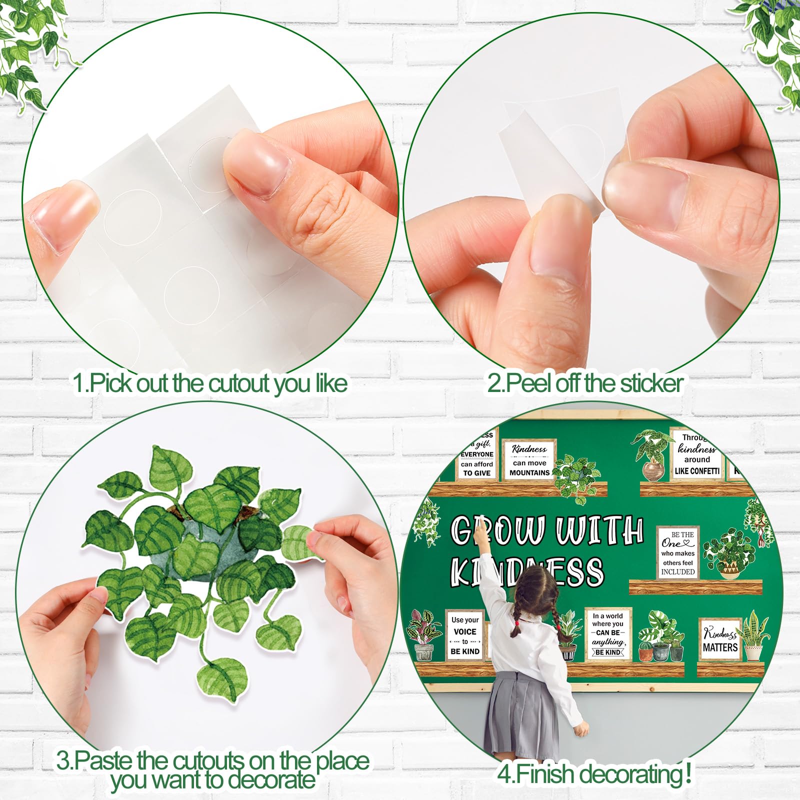 Snapklik.com : Qilery Bookshelf Bulletin Board Set Motivational ...