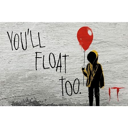 Amazon.com: Trends International IT Movie Balloon Wall Poster, 22.375 ...