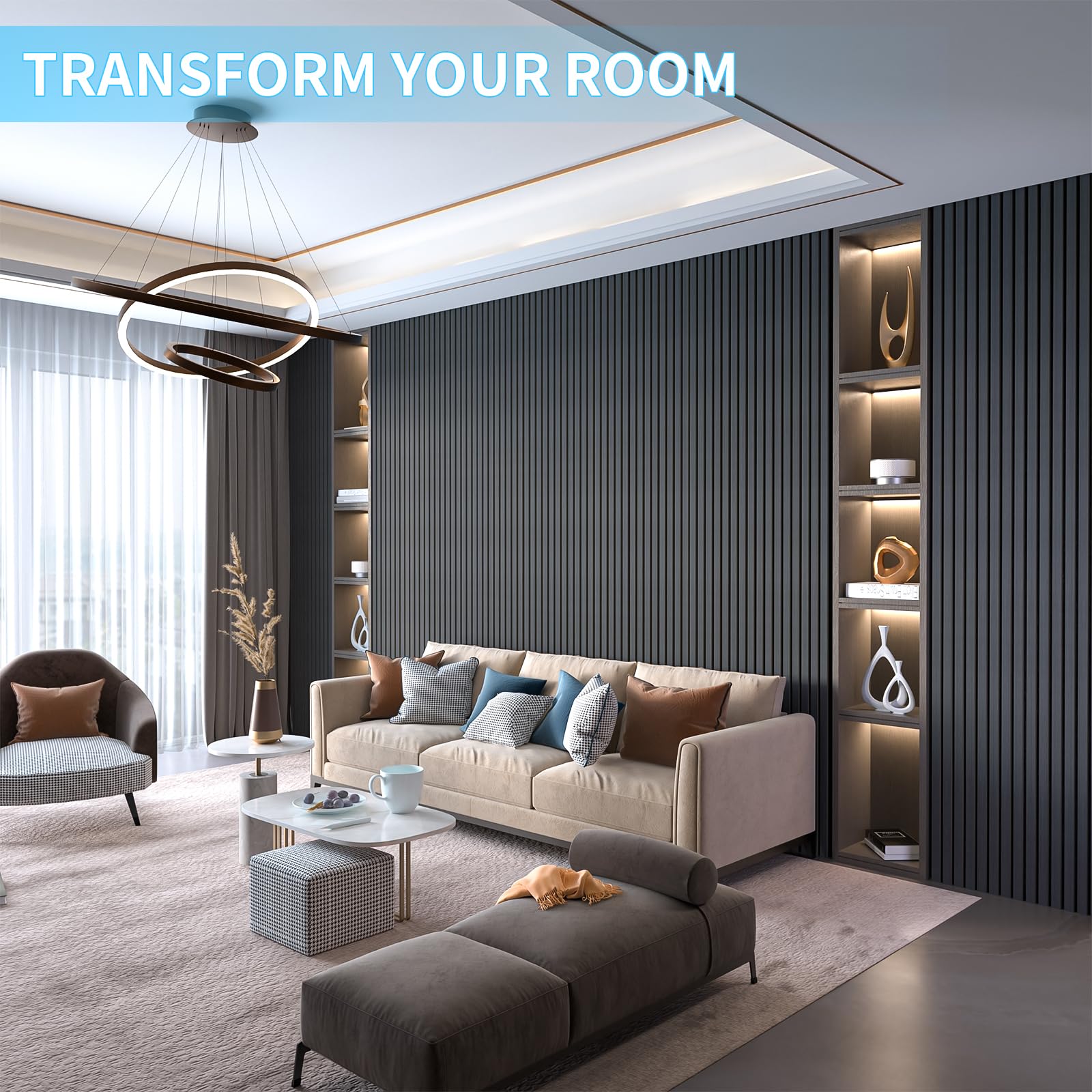 Snapklik.com : Greymond Acoustic Wood Grill Wall Paneling