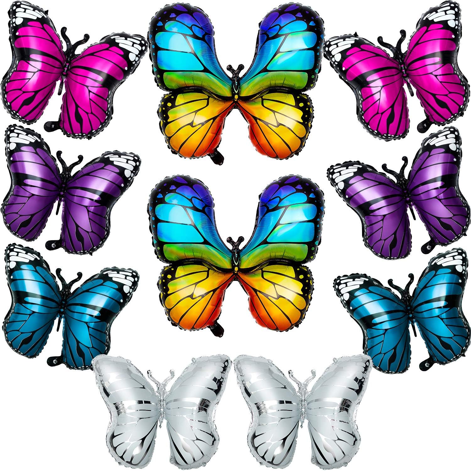 Amazon.com: Sumind 10 Pcs Butterfly Balloons Butterfly Birthday Helium ...