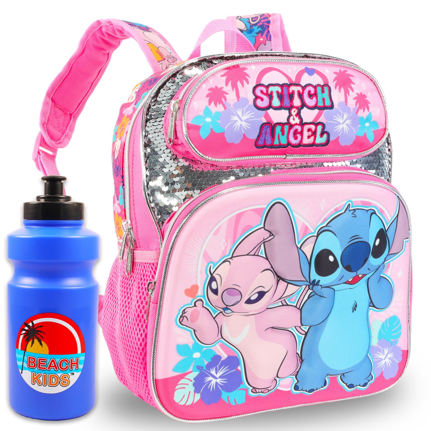 Amazon.com | Stitch and Angel Backpack for Kids Set - Bundle 12” Angel ...