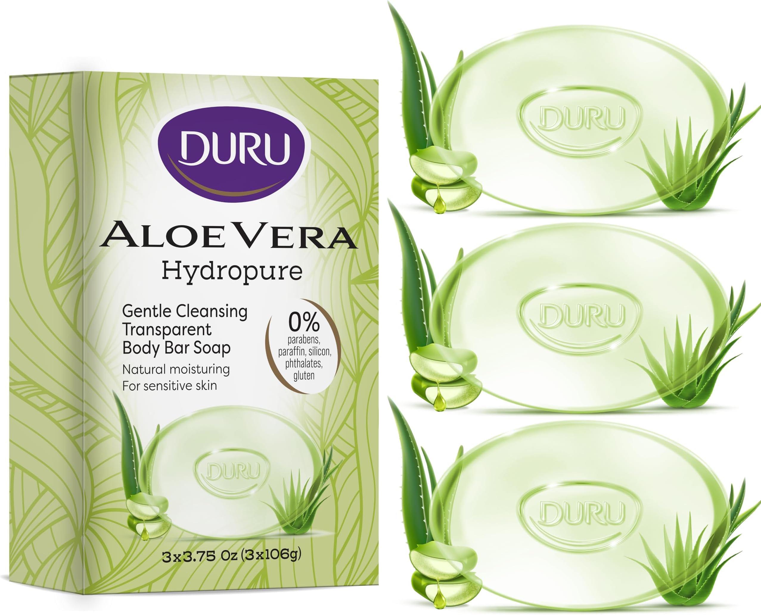 Amazon.com : Duru Pure and Natural Bar Soap, Classic, 24.69 Ounce ...