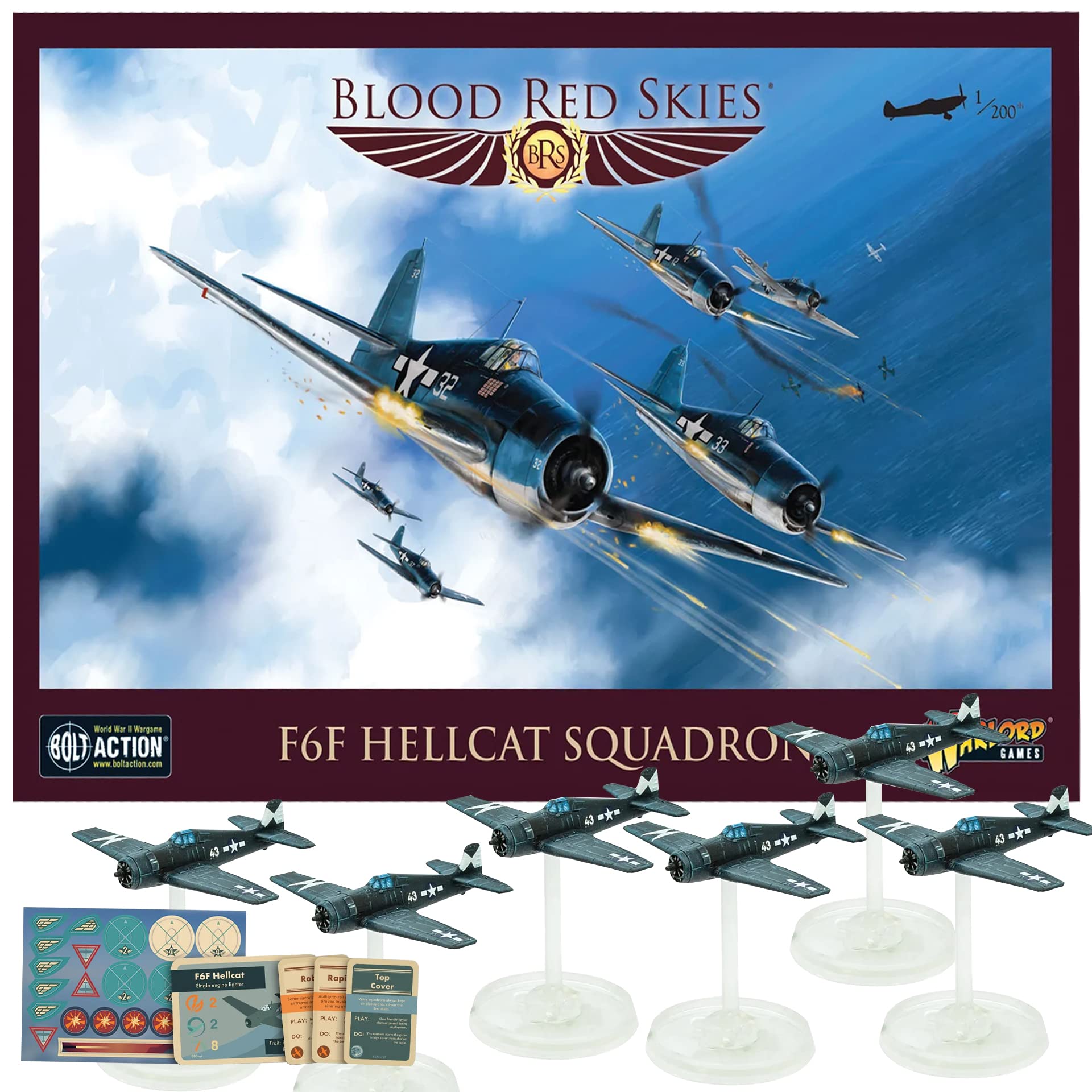 Buy Wargames Delivered Blood Red Skies - F6F Hellcat Squadron 1/200 ...