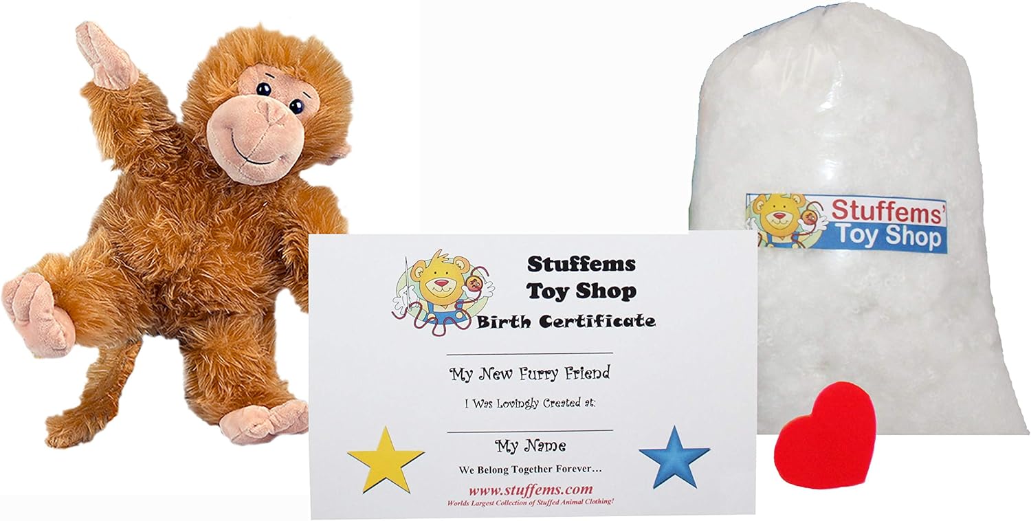 Amazon.com: Make Your Own Stuffed Animal Mini 8 Inch Cheeky Monkey Kit ...