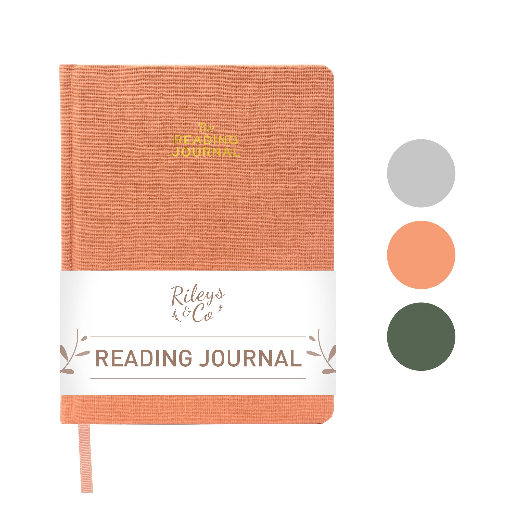 Amazon.com : Rileys & Co. Peach Book Journal - Reading Journal & Book ...