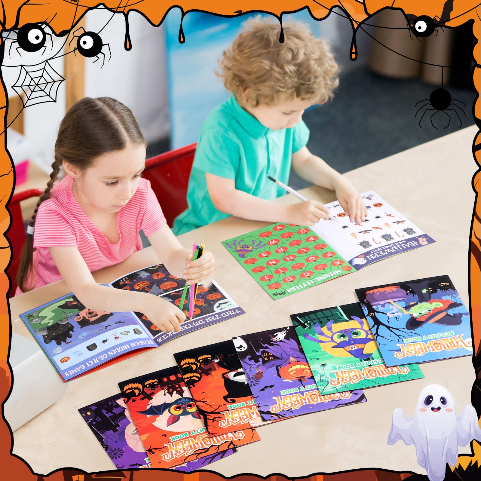 Snapklik.com : 48 Pcs Halloween Activity Books For Kids Mini Halloween ...