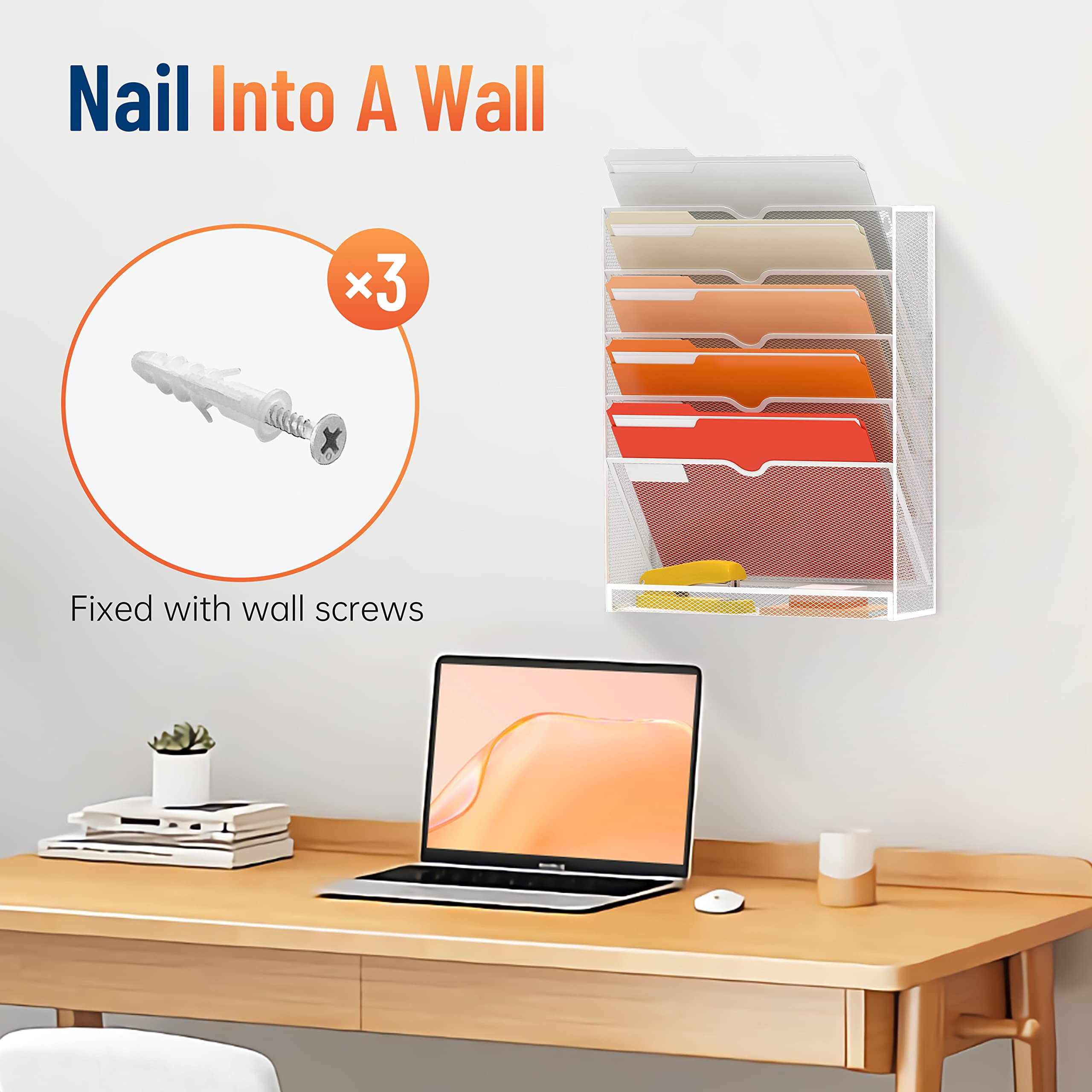 Snapklik.com : SUPEASY 6-Tier Wall File Organizer Hanging Wall File ...