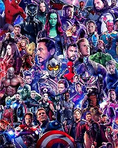Amazon.com: Marvel Avengers Superhero Watercolor Art Print Collage ...
