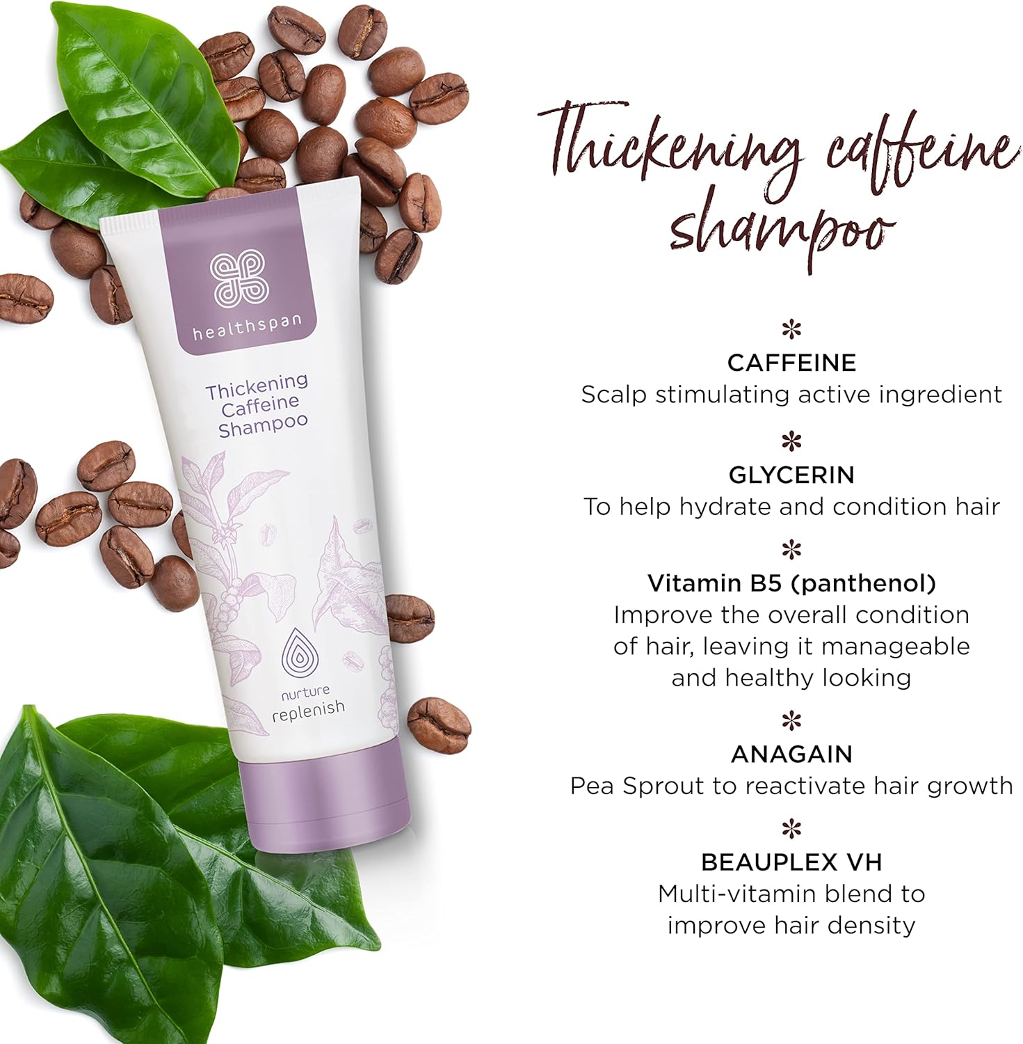 Healthspan Caffeine Shampoo & Conditioner (Caffeine Shampoo) - BigaMart